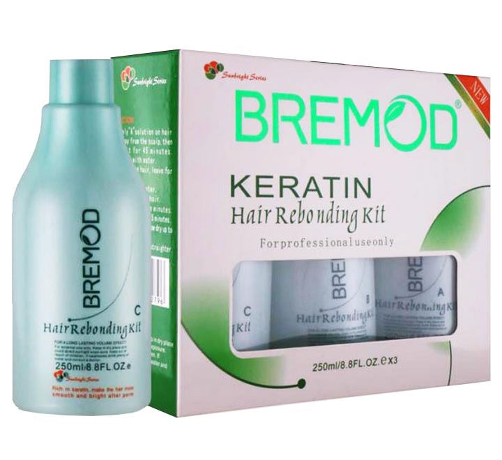 Bremod Keratin Hair Rebonding Kit Small 250ml - Brand4u